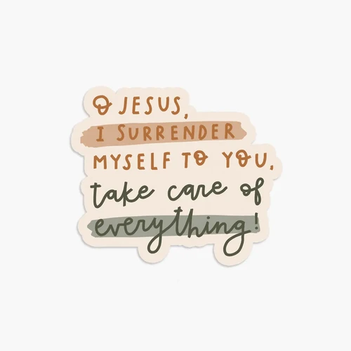 O Jesus I Surrender Sticker | Catholic Seasons