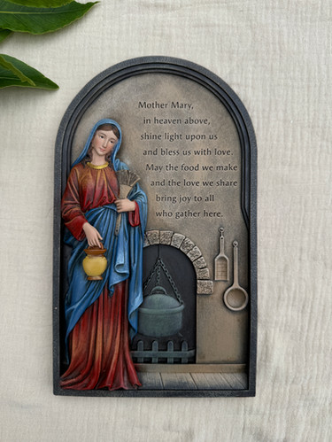 Kitchen Madonna Wall Plaque | Catholic Seasons