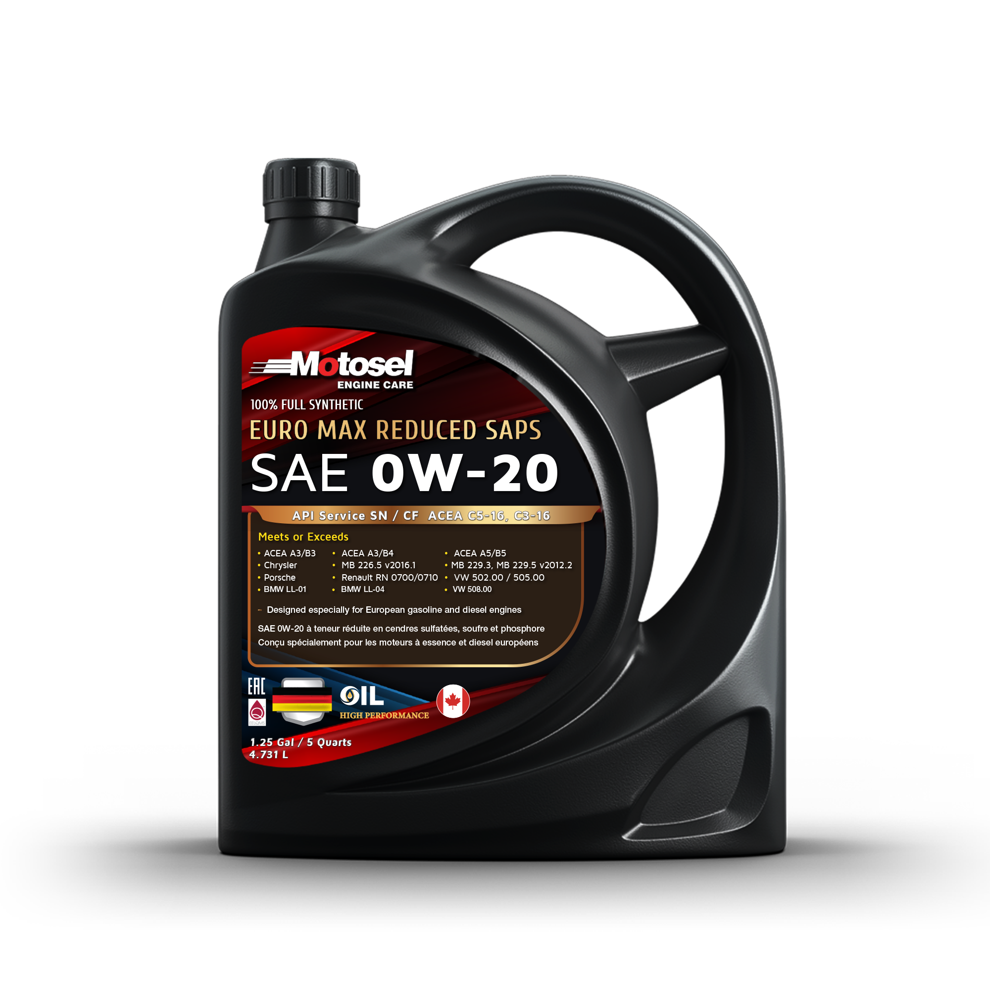 SAE 0W-20 Euro ACEA C5/C6 Full Synthetic Motor oil | MOTOSEL