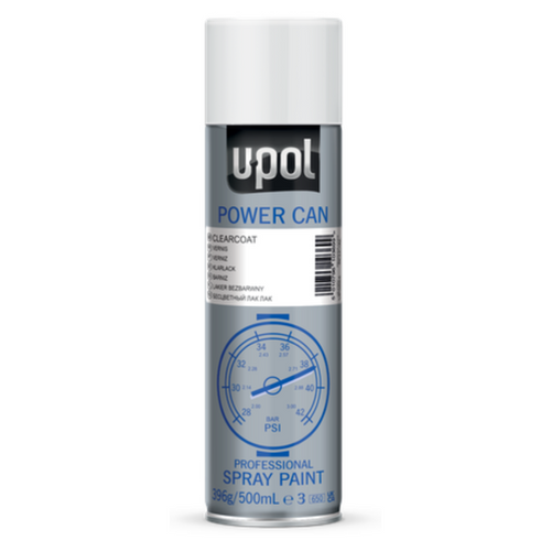 U-POL Power Can Clear Gloss Lacquer Aerosol Spray Can 500ml | Car Paint ...