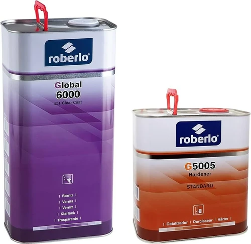 Roberlo 2K Acrylic Global 6000 Clearcoat & G5005 Standard Hardener 7.5L ...