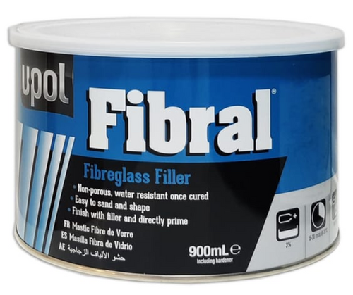 U-POL FIBRAL Glass Fibre Fibreglass Repair Body Filler 900ml | Car Paint Warehouse