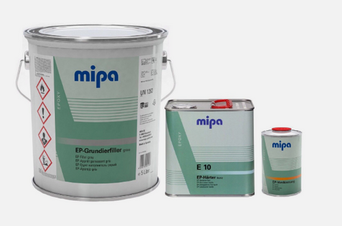 Mipa EP-Grundierfiller Epoxy primer 2k 5L + EP-Hardener E10 2.5L + EP Thinner 1L | Car Paint ...
