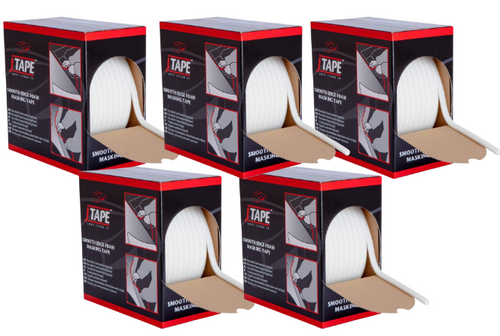 J Tape Smooth Soft Edge Foam Masking Tape 13mm x 50m ( x 5 Boxes) | Car ...