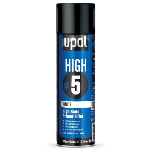 U-POL HIGH #5 White High Build Primer Filler Aerosol 450ml | Car Paint ...