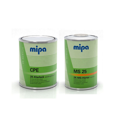 MIPA CPE 2K Satin Lacquer Clearcoat 1L & 1L Mipa MS25 2k Hardener 2L ...