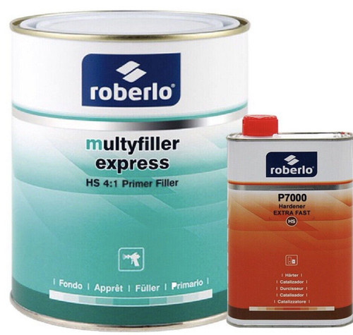 Roberlo ME6 Multyfiller Express 2k Primer Filler 4L + P7000 Hardener 1L ...