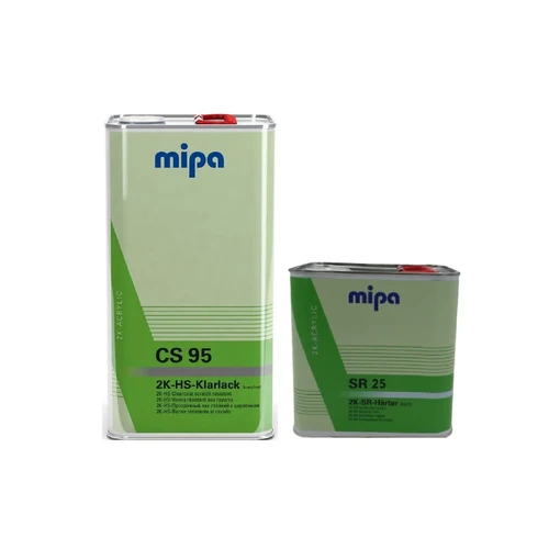 MIPA 5L CS95 2K HS Clear Coat Lacquer 2.5L SR25 Hardener MEDIUM 7.5L ...