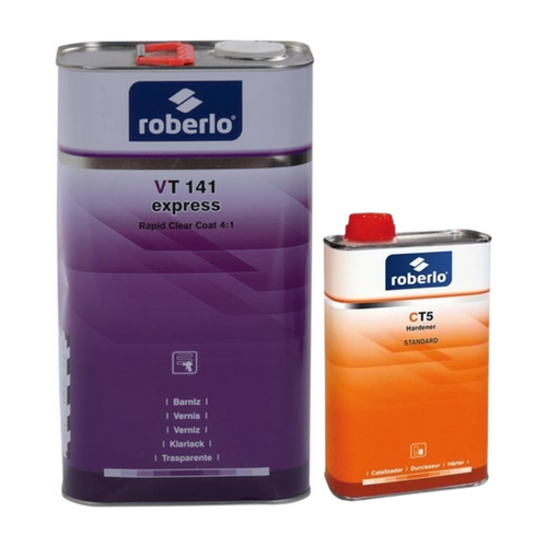 Roberlo VT 141 Express HS Clear Coat Lacquer + CT Hardener 4.725L KIT ...