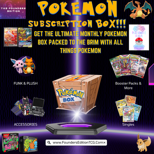 Pokemon TCG Monthly Subscription Box By Founders Edition TCG GAME ON ...