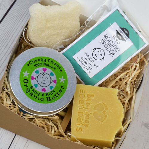 Cheeky Chops Organic Baby Pamper Set with Konjac | Eden Days Body