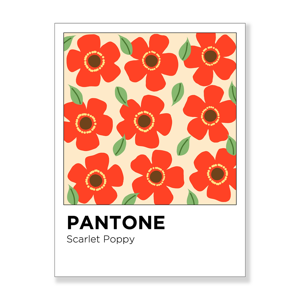 Scarlet Poppy Pantone Card | Nine Crafts
