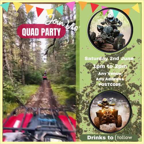 Quad Bike Party Invitation | Evitation Animations