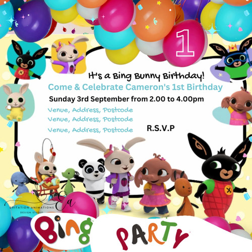 Bing Birthday Invitation | Evitation Animations
