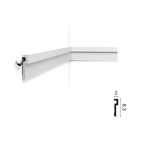 PX198 | profil perete duropolimer stil modern 8,3 cm H | Orac Decor ...