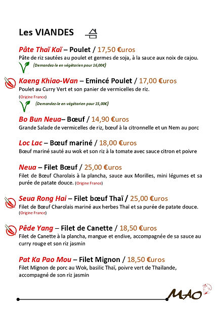 Menu | MAO
