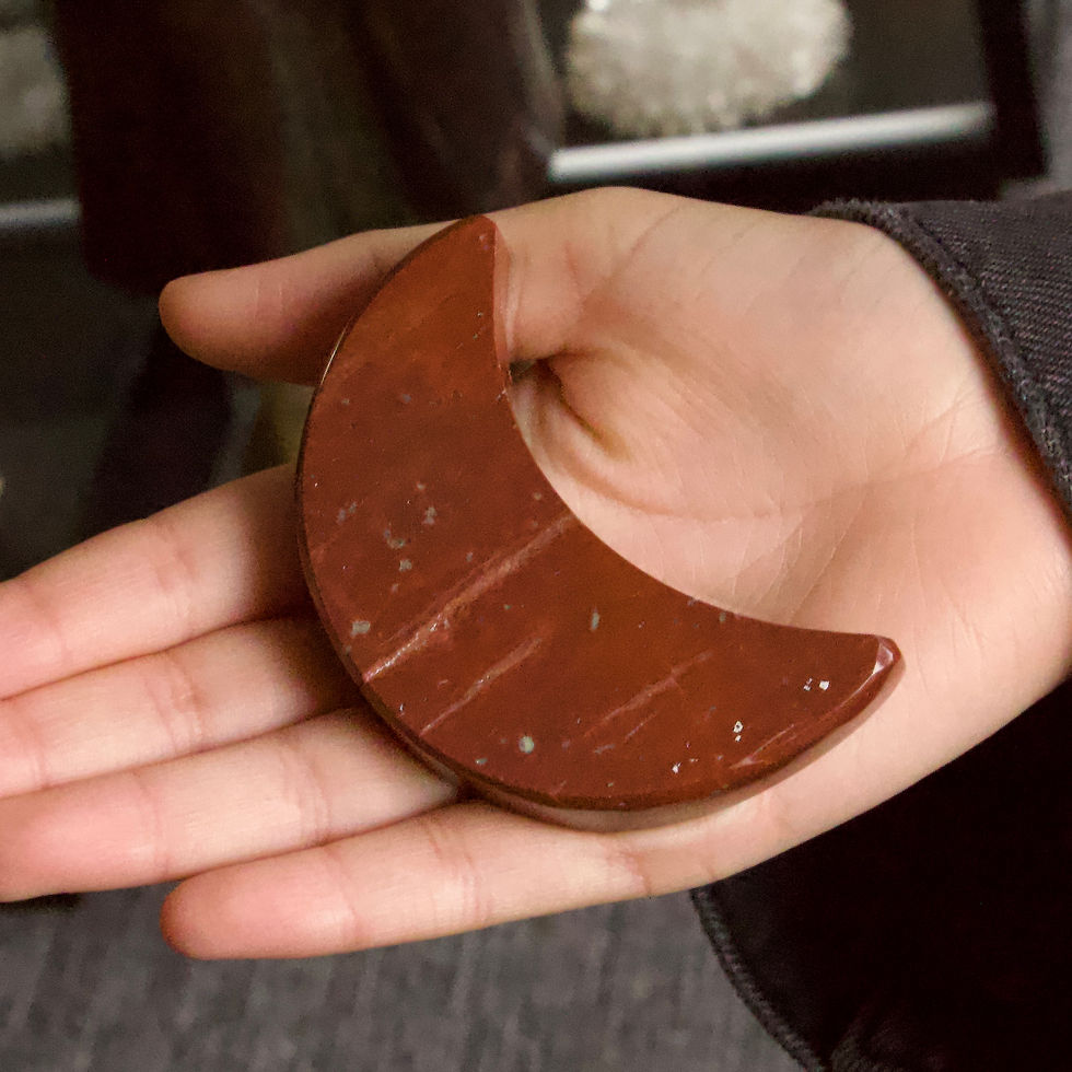 Moon Carving - Red Jasper | From The Mines