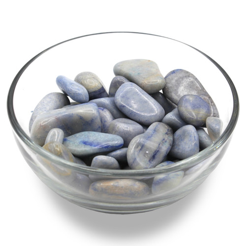 Blue Quartz tumbled stones - 1kg | From The Mines