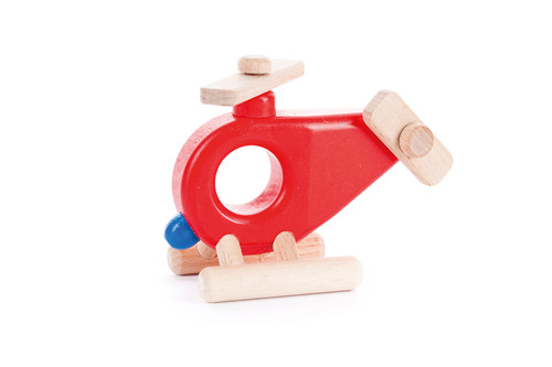 Bajo Wooden Red Emergency Helicopter | Sea Whistle