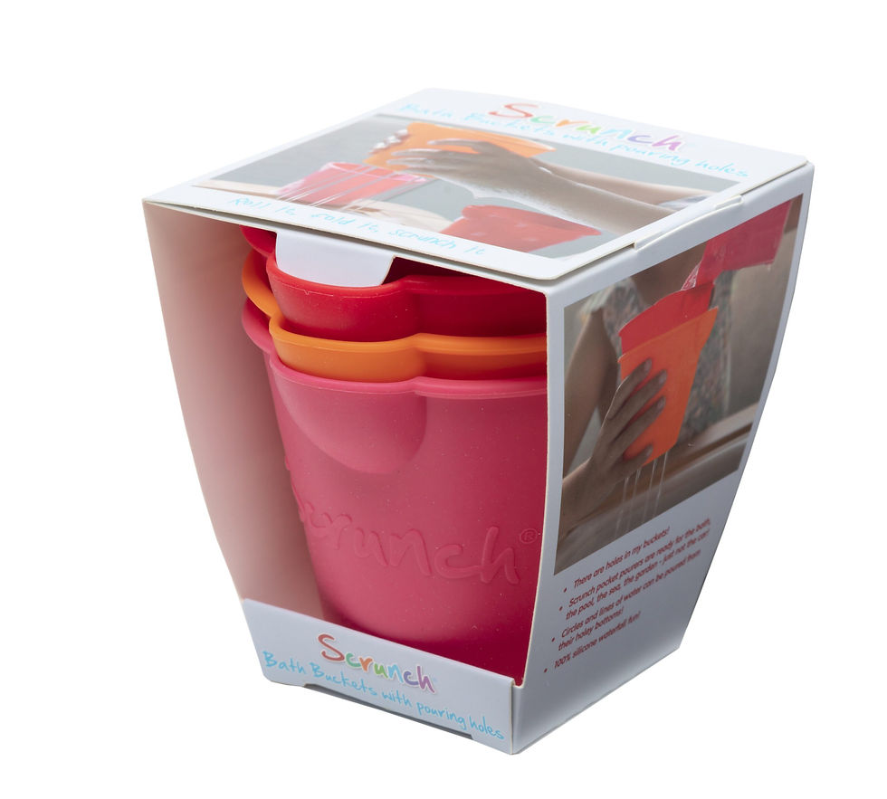 Scrunch Bath Play Cups Hot Colours | Sea Whistle