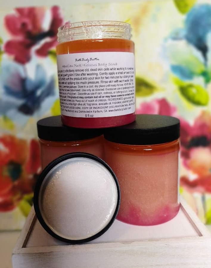 Hawaiian Pink Hibiscus Body Scrub | BathBodyButter