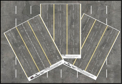 TR016 PACK OF 3 GREY ROAD SHEETS | threedk