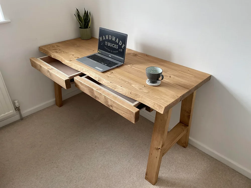 Elevate Your Home Office with Our Handmade Timber Leg Desks