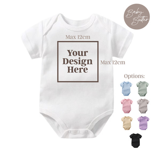 100% Soft Cotton Baby Rompers with Custom Design | BabyButter Custom