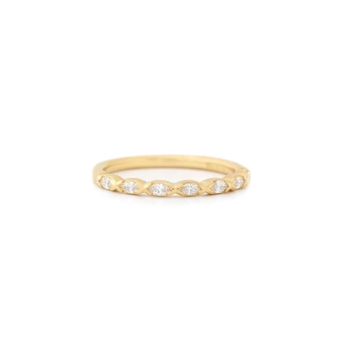 yellow gold marquis diamond line ring | Maxs Jewelry
