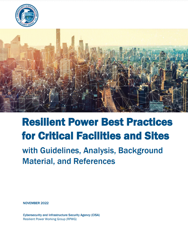 Resilient Power Best Practices for Critical Facilities and Sites