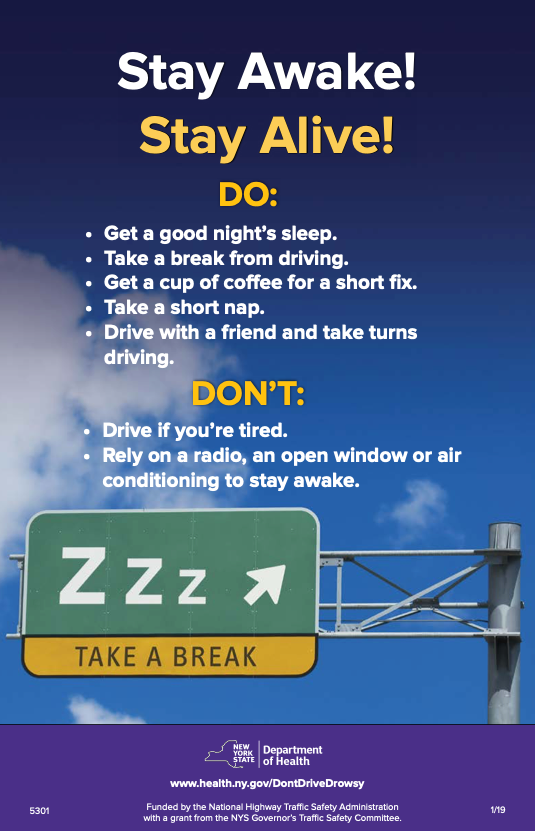 Remember National Drowsy Driving Prevention Week (November 3-10)!