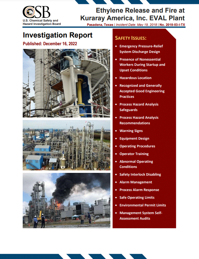 CSB Releases Animation for 2018 Ethylene Release and Fire