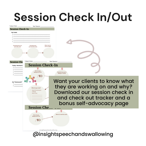 Session Check In and Check Out Resource | Insight Speech and Swallowing ...