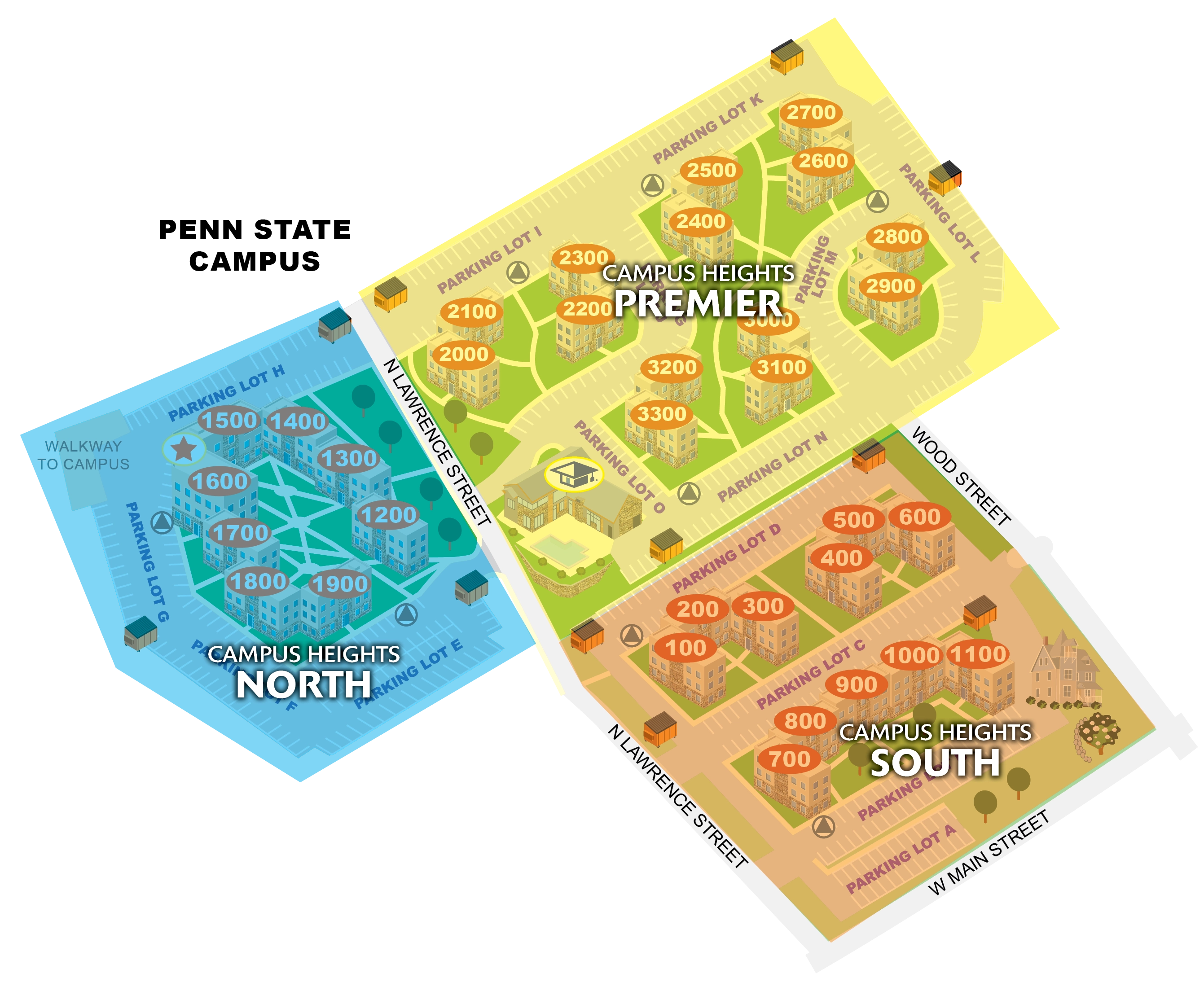 Floor Plans | Campus Heights Premier| Middletown