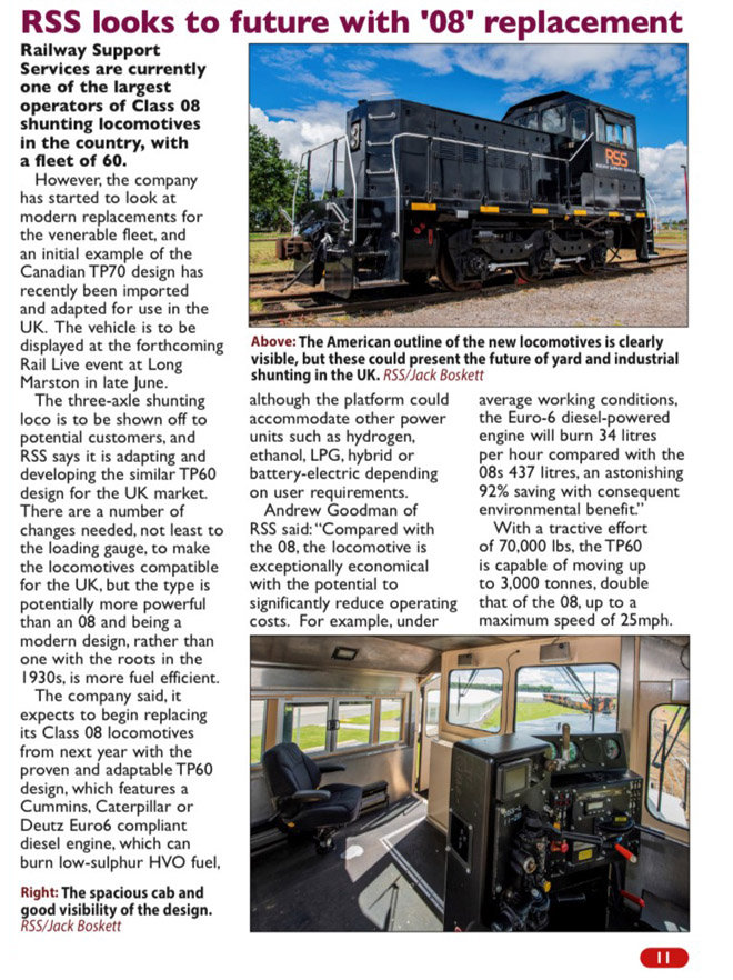 Rail Media News in the United Kingdom with RSSs TP70