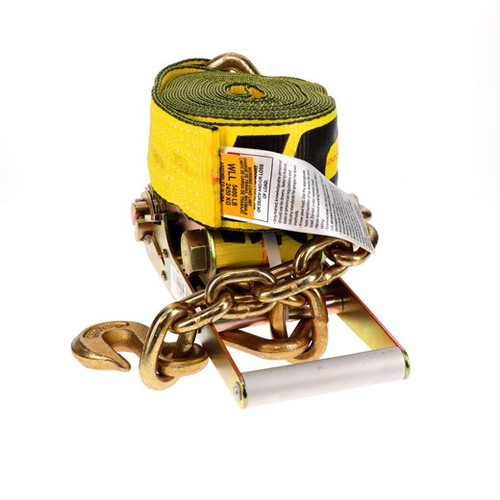 Ancra 48987-24 3" X 27' RATCHET STRAP W/CHAIN ANCHORS & LONG, WIDE ...