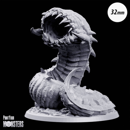 Young Purple Worm | Bunker Miniatures