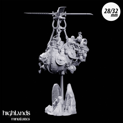 Dwarf Flying Machine Bomber | Bunker Miniatures