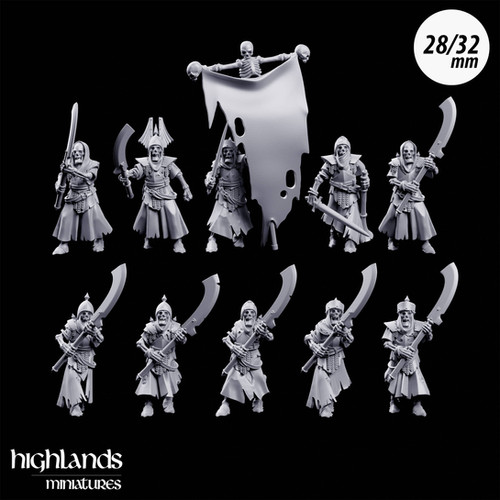 Skeletal Guard with Great weapon | Bunker Miniatures