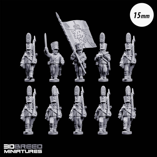 15mm Napoleonic Prussian Grenadiers Infantry | Bunker Miniatures