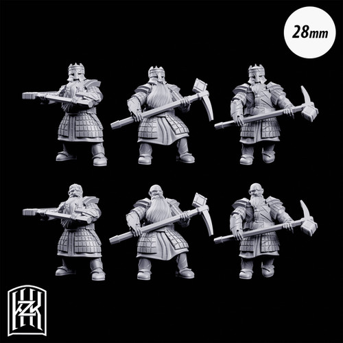 StoneHand Dwarf Mattocks Warriors | Bunker Miniatures