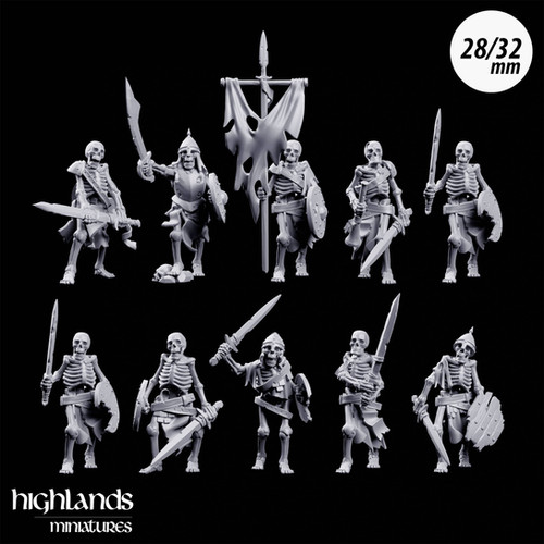 Skeleton Warriors with Swords | Bunker Miniatures