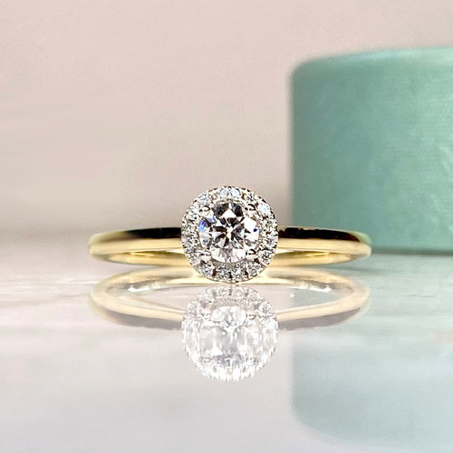 Diamond Halo Engagement Ring | Harris