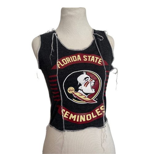 Florida State Seminoles Patchwork Cropped Tank Top | Upcycled Top ...