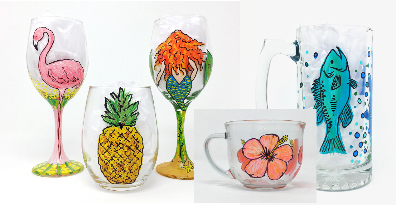 Sip and Stroke - paint a wine glass