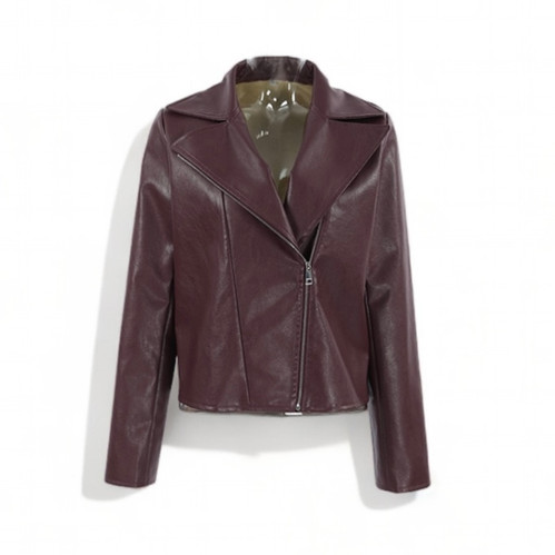 Red wine leather jacket | Ineffable