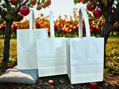 Unprinted White Wet-Strength Paper Bags - Heavy Duty Farm & Market ...