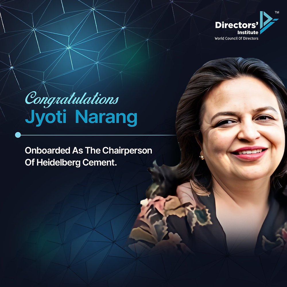Jyoti Narang Takes Helm as Heidelberg Cement Chairperson in Landmark ...