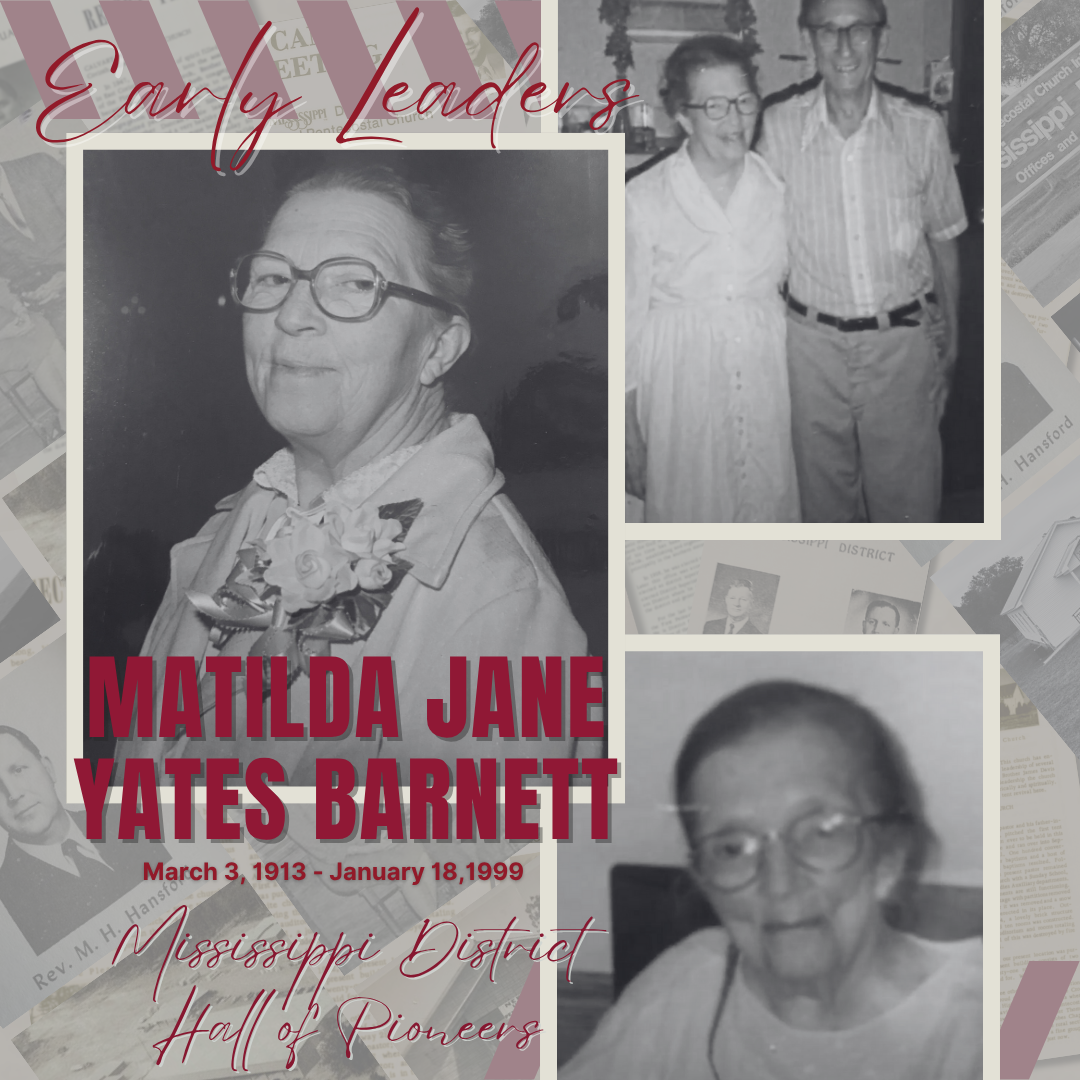 Matilda Jane Yates Barnett | MS District Historical Society