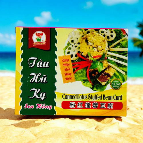 FF 01176 CANNED LOTUS STUFFED BEAN CURD ( TÀU HỦ KY SEN HỒNG ) | Gulf ...